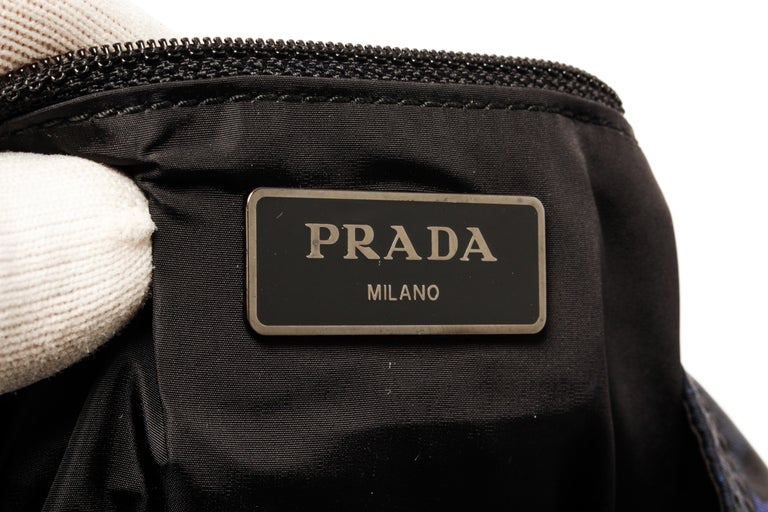 Prada Blue Camo Nylon Tote Bag For Sale at 1stDibs