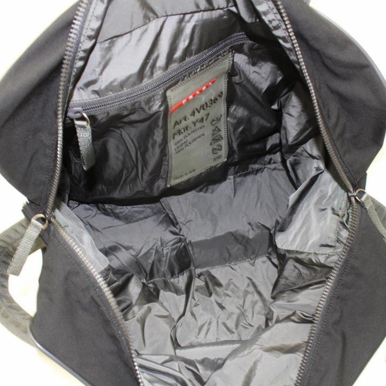 Prada Boston Sports 2way 867765 Black Nylon Shoulder Bag For Sale at 1stDibs