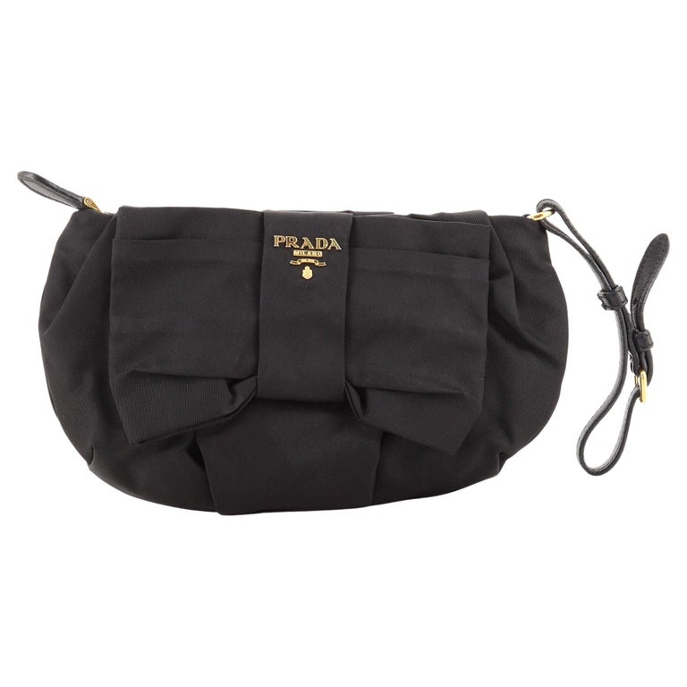 Prada Bow Wristlet Pouch Tessuto Small For Sale at 1stDibs