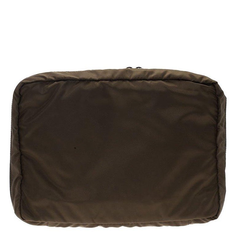 Prada Brown Nylon Laptop Case For Sale at 1stDibs | prada laptop case