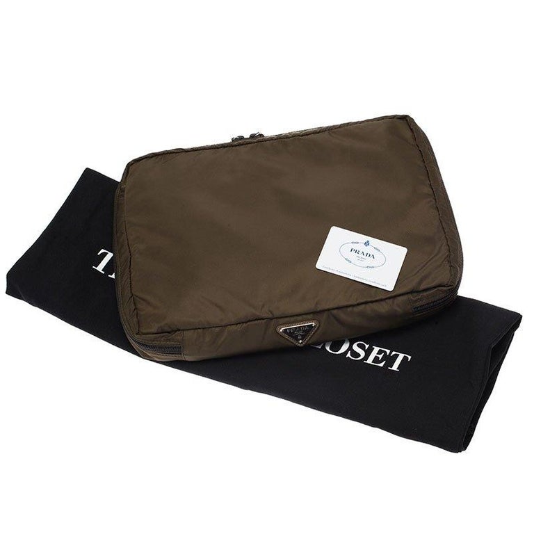 Prada Brown Nylon Laptop Case For Sale at 1stDibs | prada laptop case