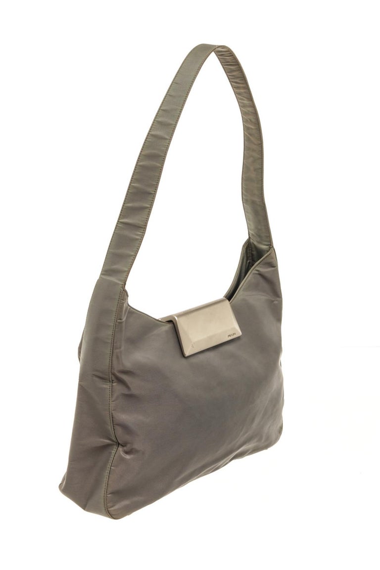 Prada Brown Nylon One Shoulder Bag For Sale at 1stDibs