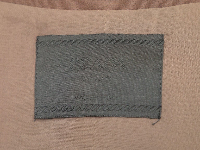 Prada Brown Zip-Up Jacket For Sale at 1stDibs