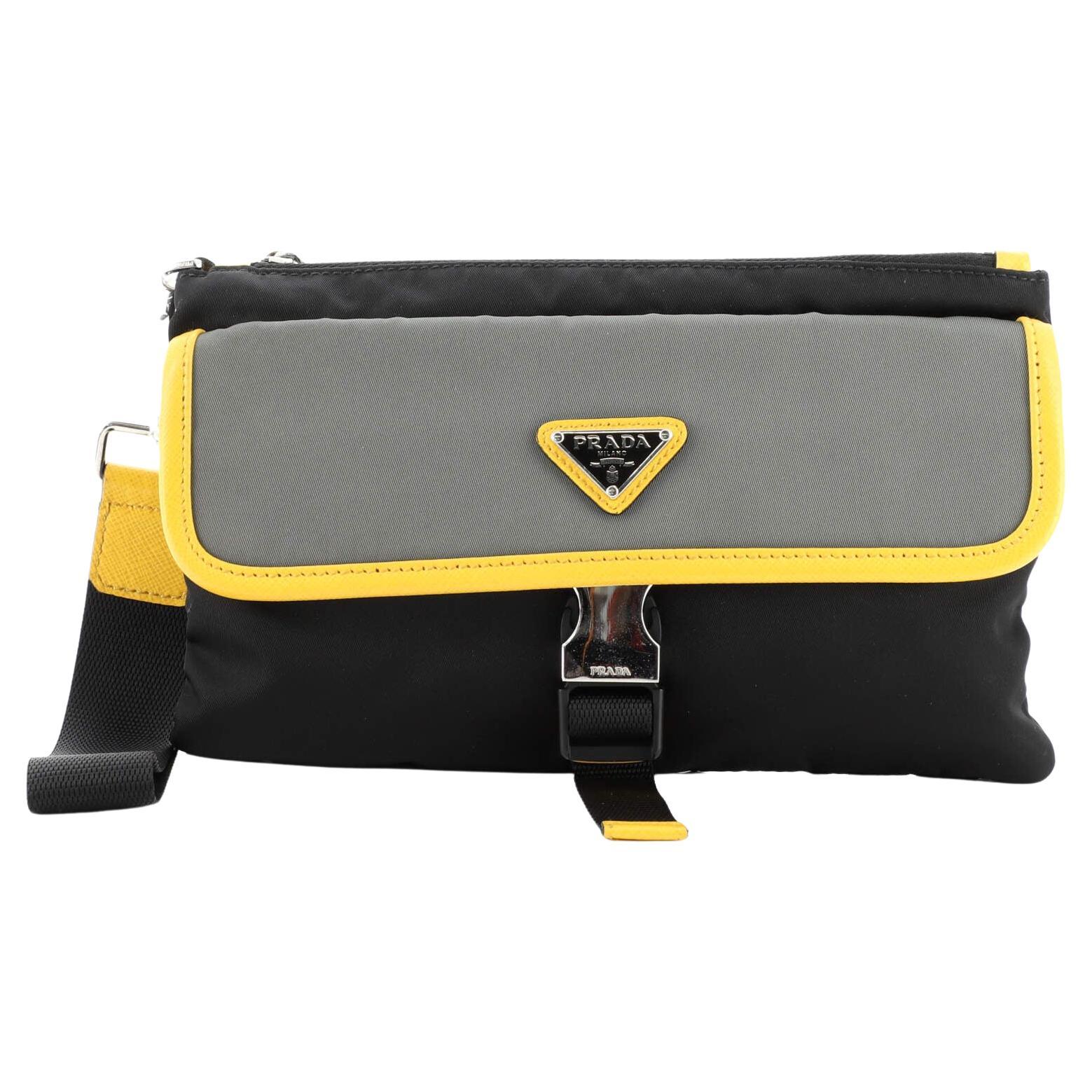 Prada Push Lock Portfolio Saffiano Leather Large at 1stDibs