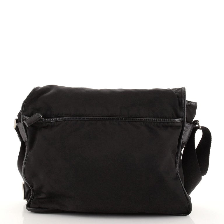 Prada Buckle Messenger Bag Tessuto Medium at 1stDibs