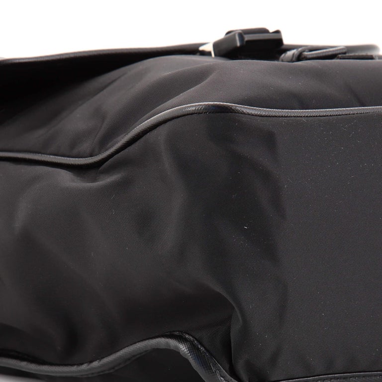 Prada Buckle Messenger Bag Tessuto Medium at 1stDibs