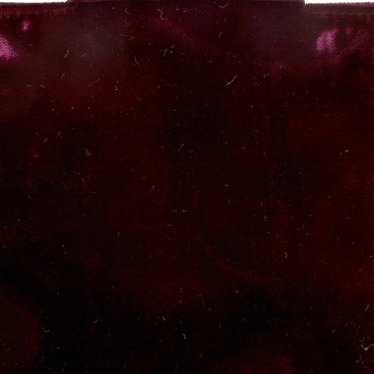 Prada Burgundy Velvet Frame Bag For Sale at 1stDibs