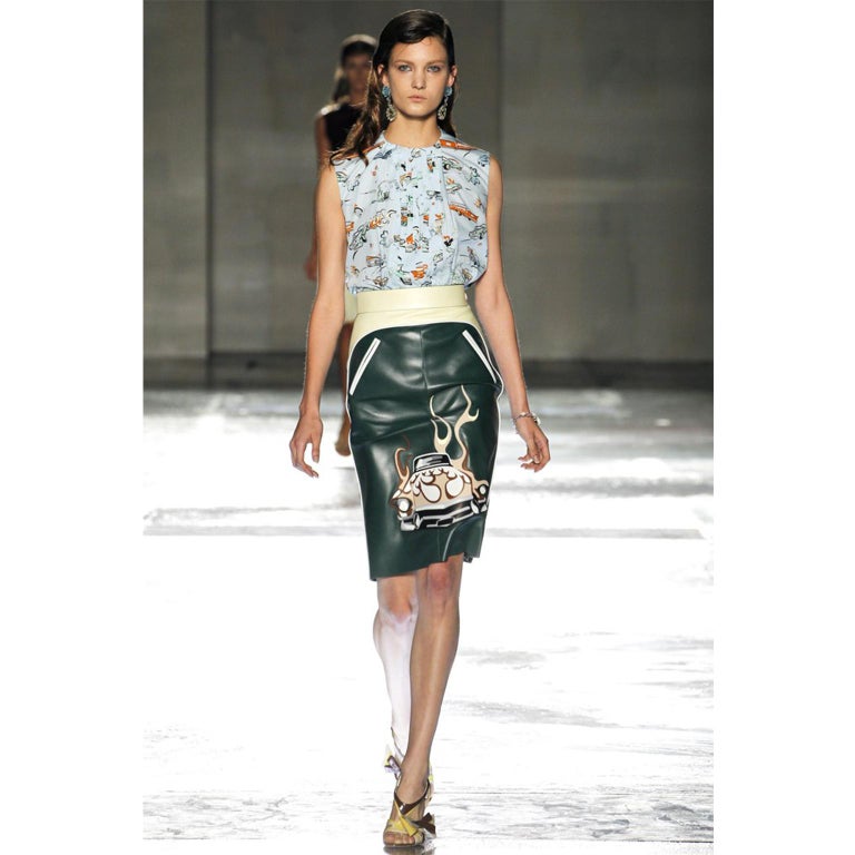 Prada Cadillac Print Top Shirt ss 2012 at 1stDibs