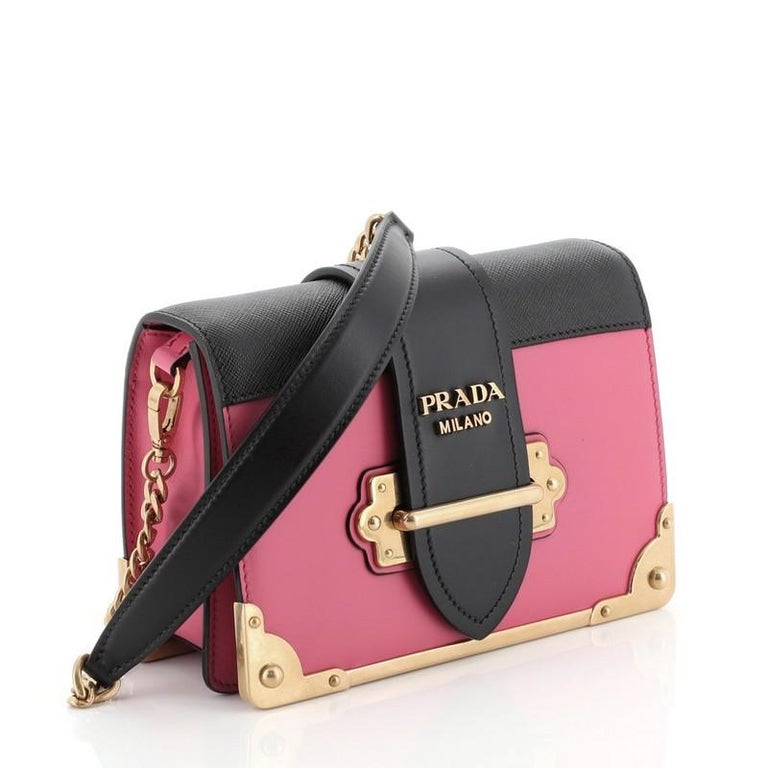 Prada Cahier Chain Crossbody Bag City Calf Small at 1stDibs
