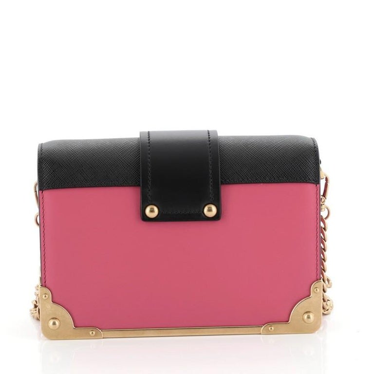 Prada Cahier Chain Crossbody Bag City Calf Small at 1stDibs