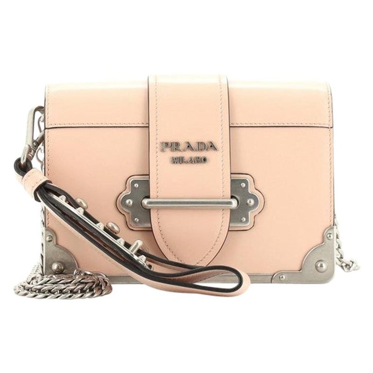 Prada Cahier Chain Crossbody Bag City Calf Small at 1stDibs
