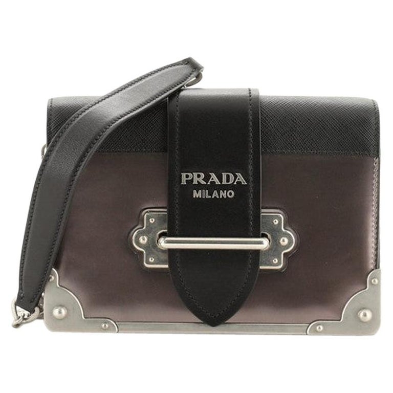 Prada Cahier Chain Crossbody Bag City Calf Small at 1stDibs | prada bags