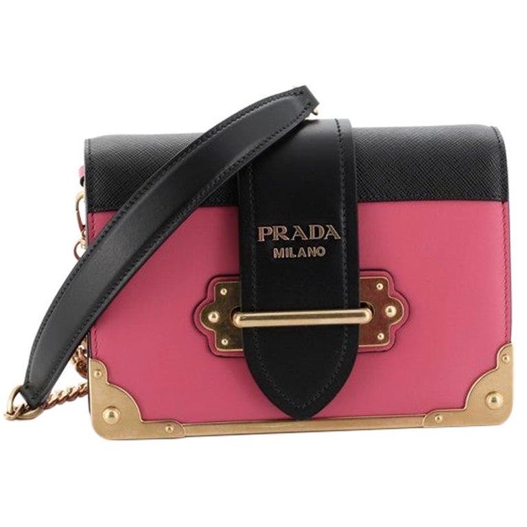 Prada Cahier Chain Crossbody Bag City Calf Small at 1stDibs