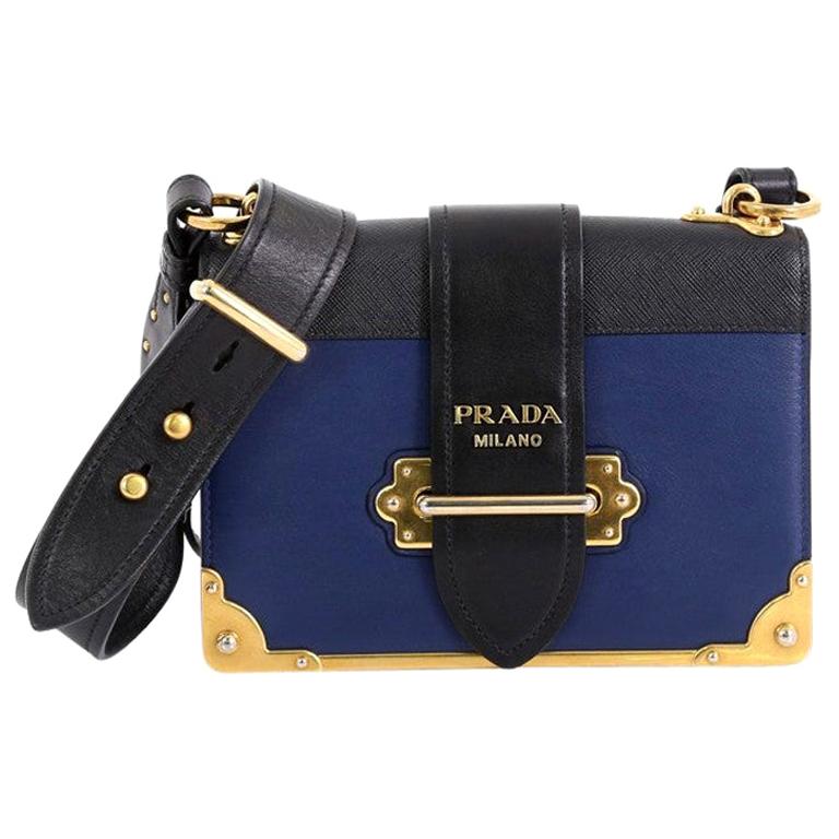 Prada Cahier Crossbody Bag City Calf and Saffiano Leather Small at 1stDibs