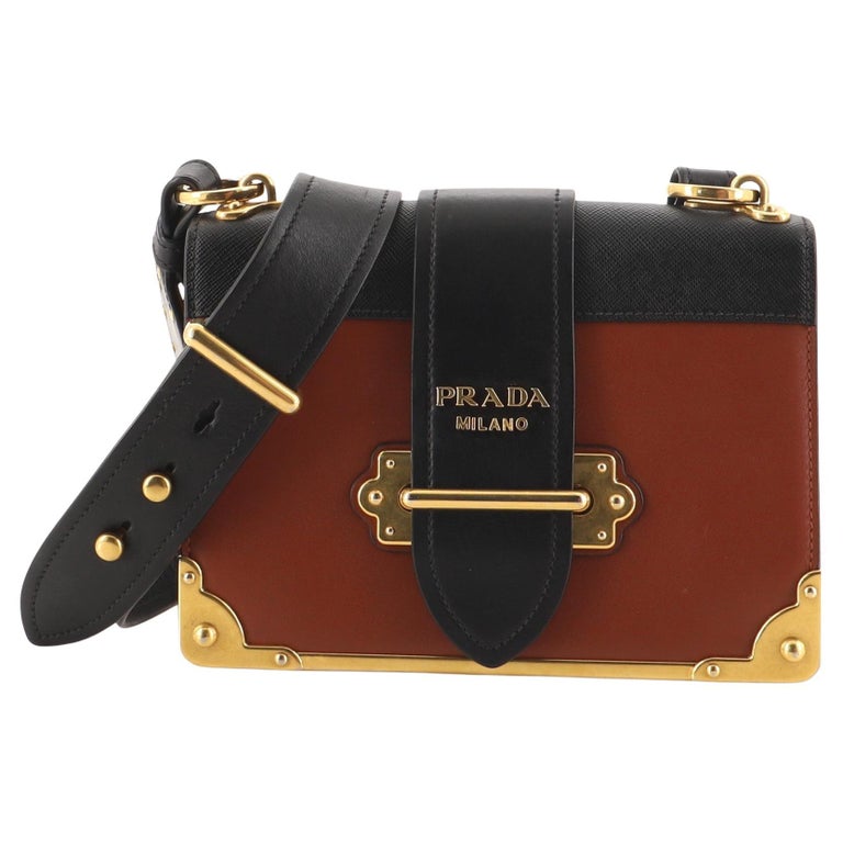 Prada Cahier Crossbody Bag City Calf and Saffiano Small at 1stDibs