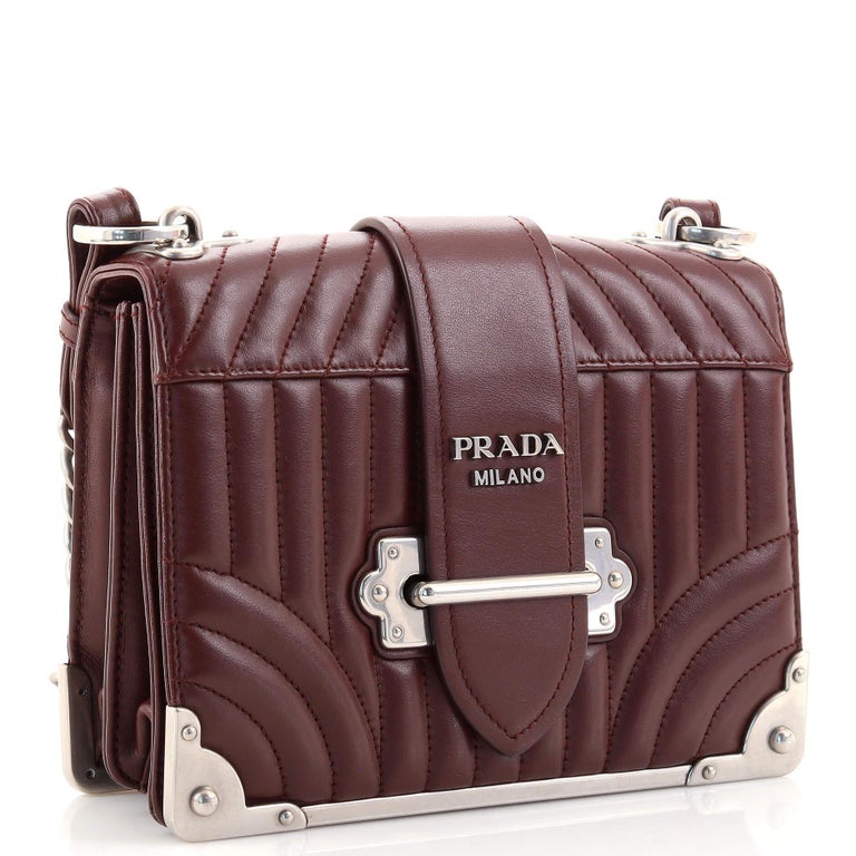 Prada Cahier Crossbody Bag Diagramme Quilted Leather Small at 1stDibs