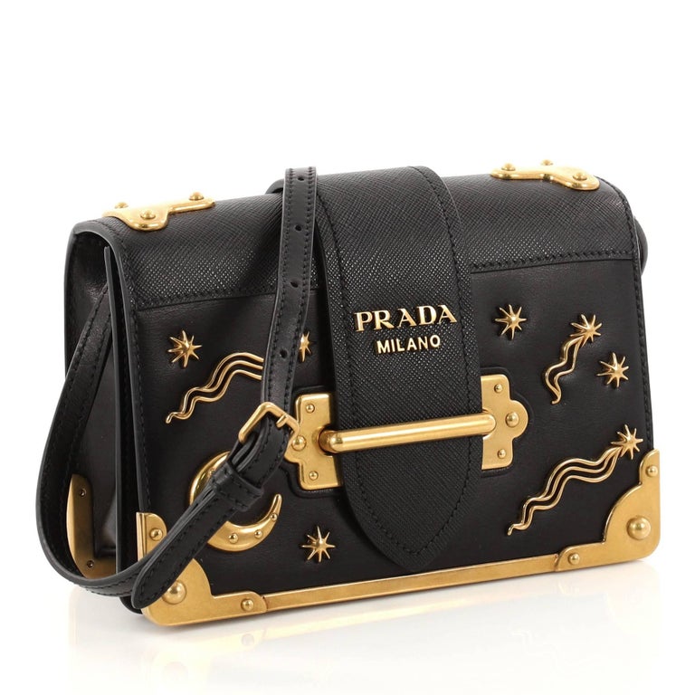 Prada Cahier Crossbody Bag Embellished Leather Small at 1stdibs