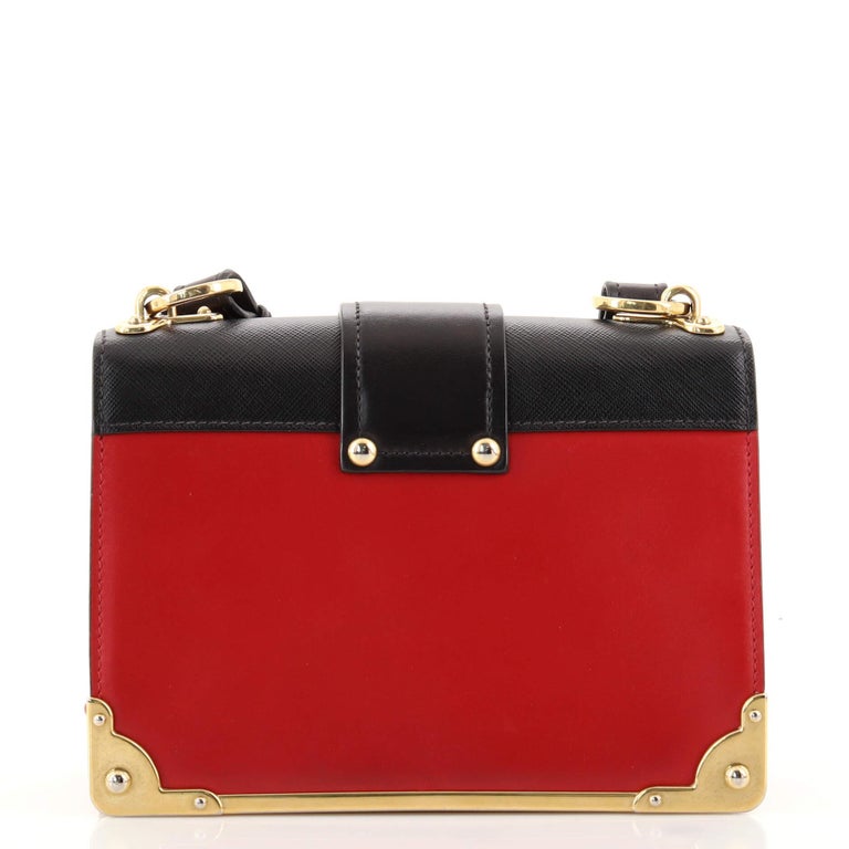 Prada Cahier Crossbody Bag Embellished Leather Small For Sale at 1stDibs