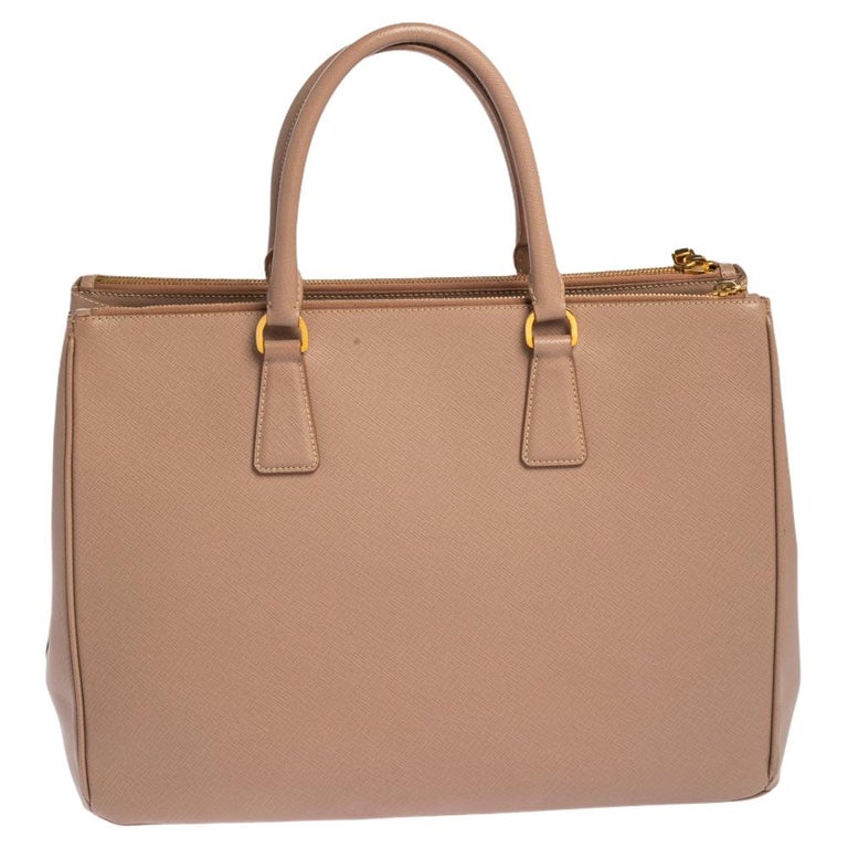 Prada Cameo Saffiano Lux Leather Large Galleria Tote at 1stDibs