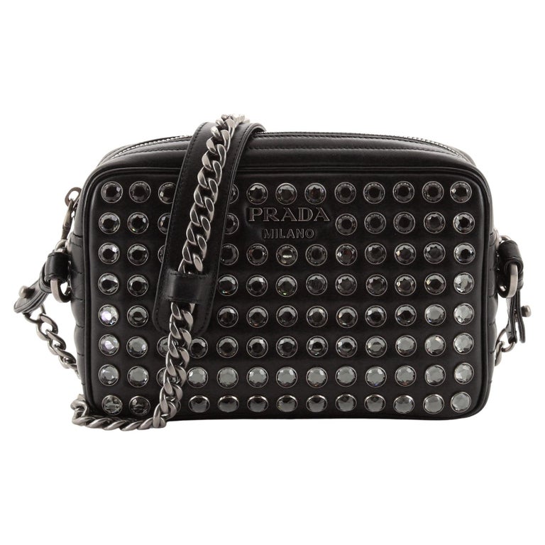 Prada Camera Bag Embellished Diagramme Quilted Leather Small at 1stDibs