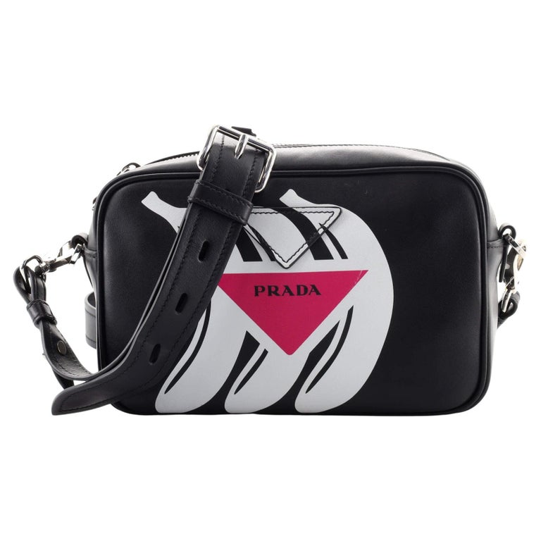 Prada Camera Bag Printed City Calf Medium For Sale at 1stDibs