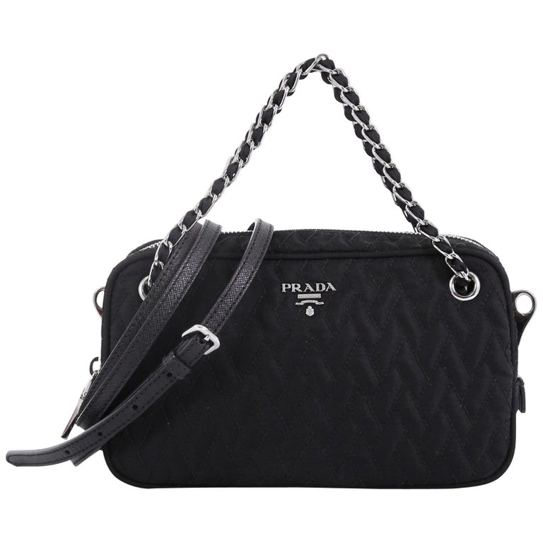 Prada Camera Bag Quilted Tessuto Small at 1stDibs
