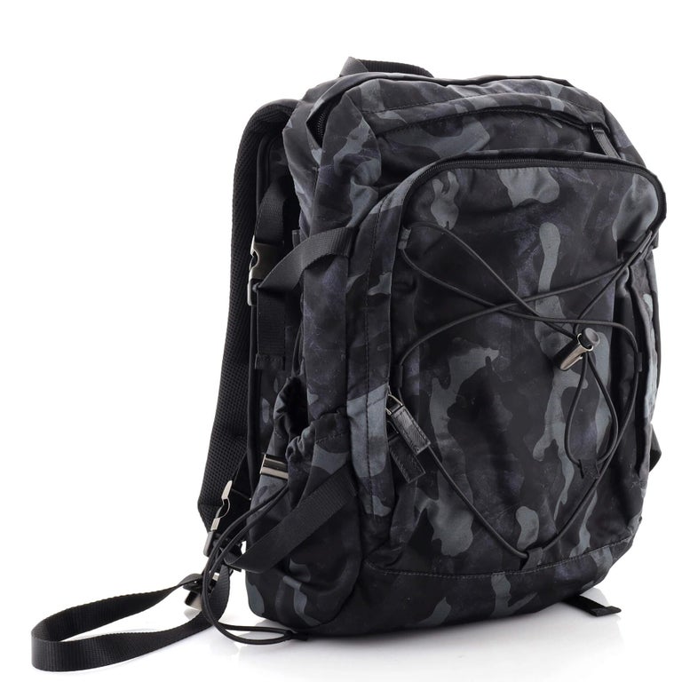 Prada Camouflage Backpack Tessuto Large For Sale at 1stDibs