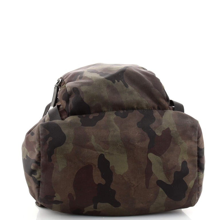 Prada Camouflage Backpack Tessuto Large For Sale at 1stDibs