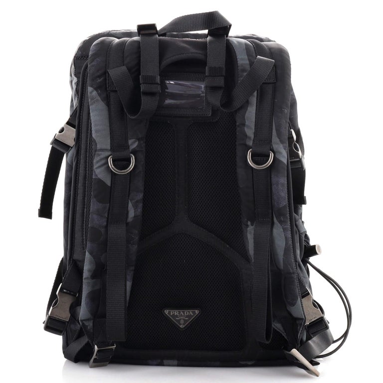 Prada Camouflage Backpack Tessuto Large For Sale at 1stDibs