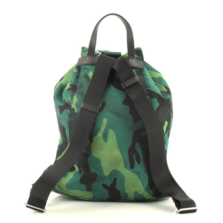 Prada Camouflage Backpack Tessuto Medium Green at 1stDibs