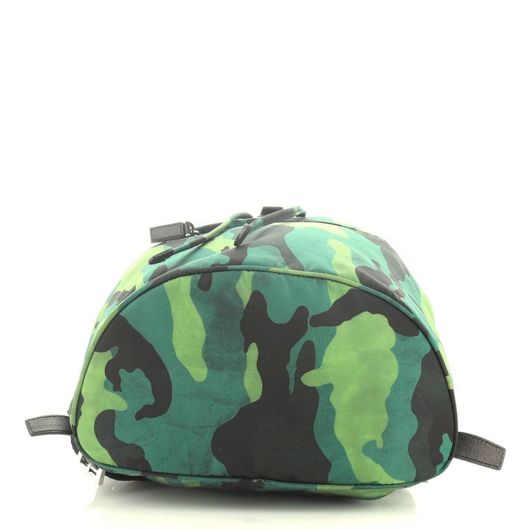 Prada Camouflage Backpack Tessuto Medium Green at 1stDibs
