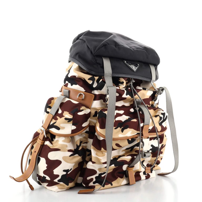 Prada Camouflage Multipocket Buckle Backpack Printed Tessuto at 1stDibs