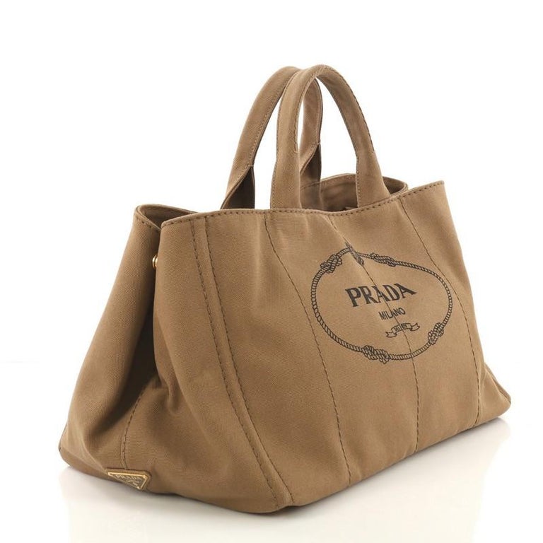 Prada Canapa Convertible Tote Canvas Large at 1stDibs