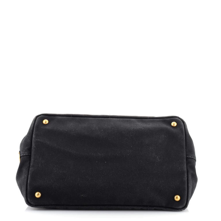 Prada Canapa Convertible Tote Canvas Medium For Sale at 1stDibs