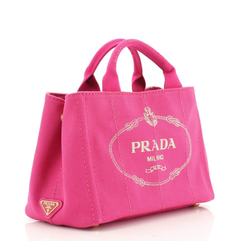 Prada Canapa Convertible Tote Canvas Mini at 1stDibs | prada canapa mini