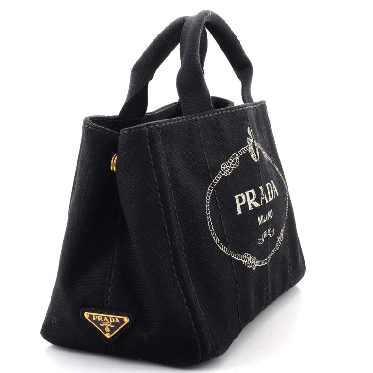 Prada Canapa Convertible Tote Canvas Mini at 1stDibs