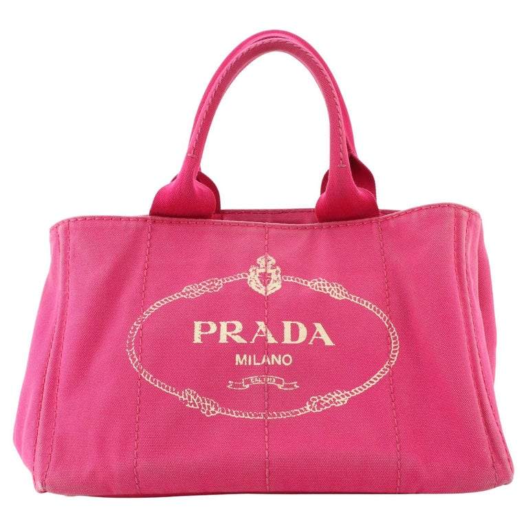 Prada Canapa Tote Canvas Medium For Sale at 1stDibs