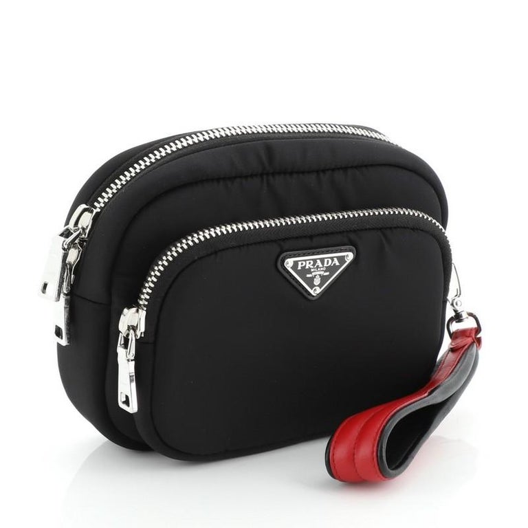 Prada Cargo Zip Pouch Nylon Small at 1stDibs | prada zip pouch