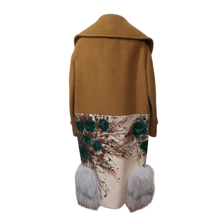 Prada Cashmere and Fox Fur Coat IT44/ US8/10 at 1stDibs
