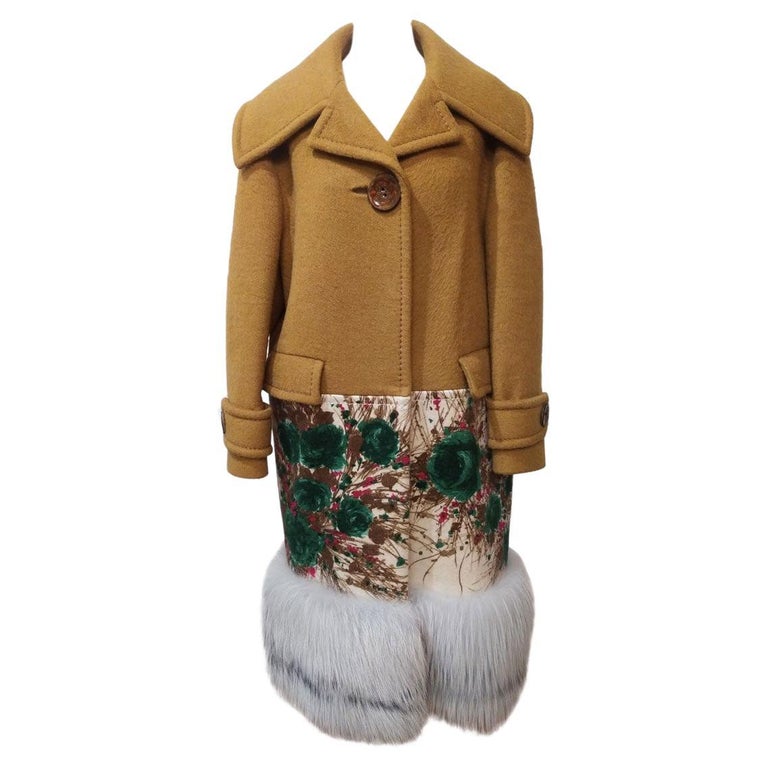 Prada Cashmere and Fox Fur Coat IT44/ US8/10 at 1stDibs
