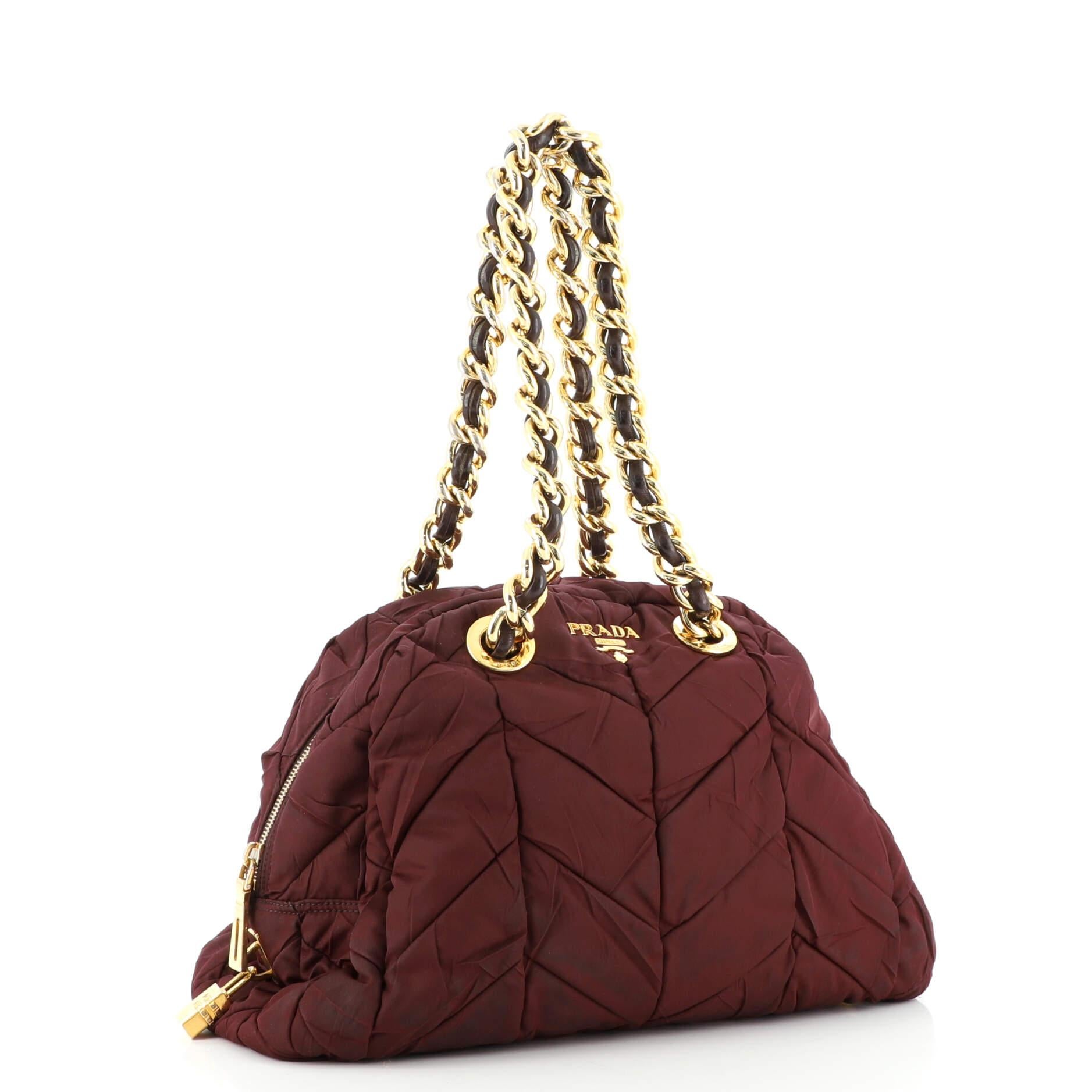 Prada Catena Bag Chevron Tessuto Large at 1stDibs | prada chevron bag ...