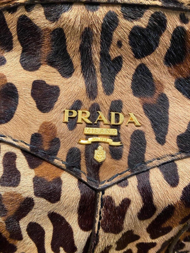 Prada Cavallino Animal Print Satchel For Sale at 1stDibs