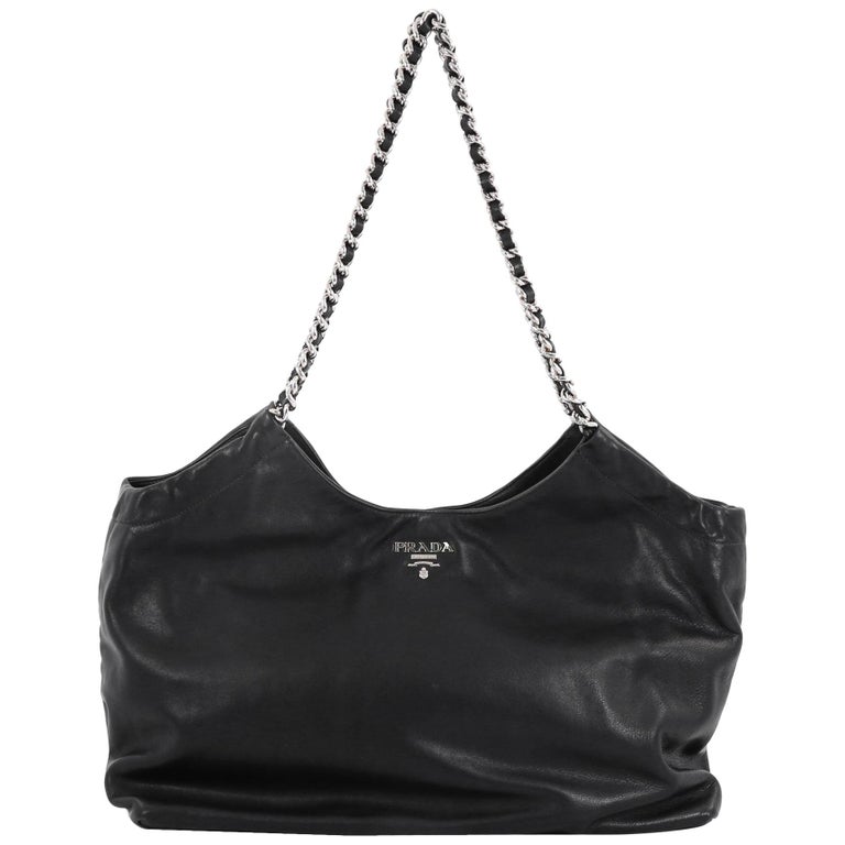 Prada Chain Tote Soft Calfskin Large at 1stDibs