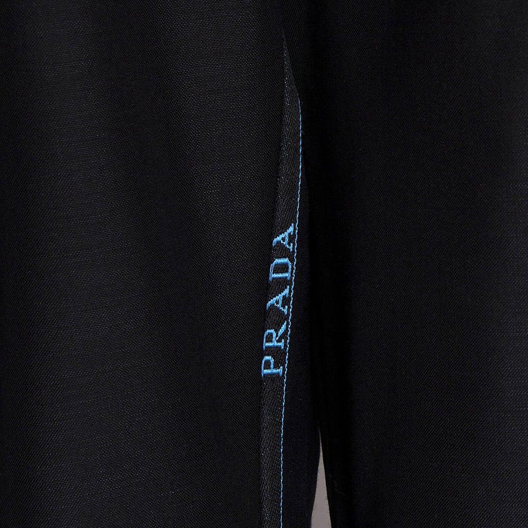PRADA charcoal grey 2019 SUMMER KID MOHAIR WIDE LEG Pants 44 L For Sale ...