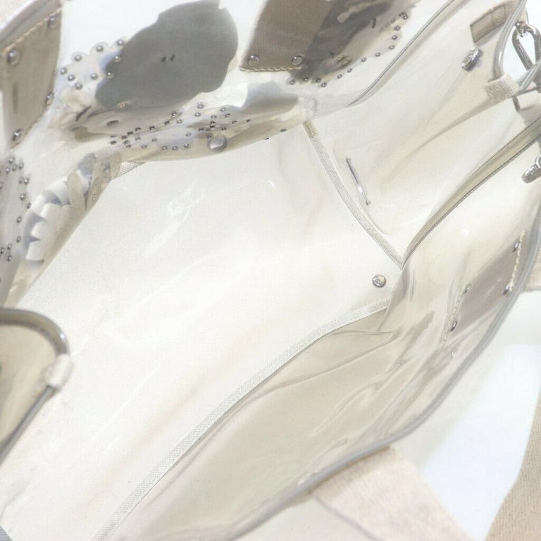 Prada Clear Vinyl Floral Tote Bag with Strap 863384 For Sale at 1stDibs