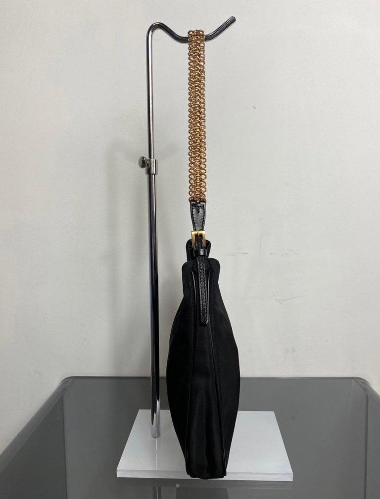 Prada Cleo vintage nylon black bag For Sale at 1stDibs