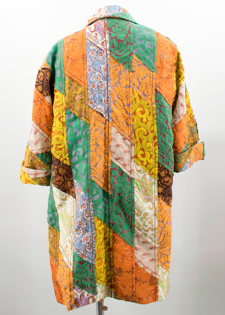 Prada Colourful Patchwork Print Coat US 0-.2 at 1stDibs