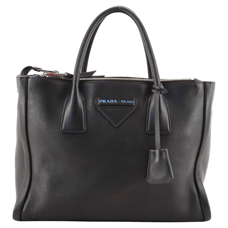 Prada Concept Double Zip Tote Calfskin Medium For Sale at 1stDibs
