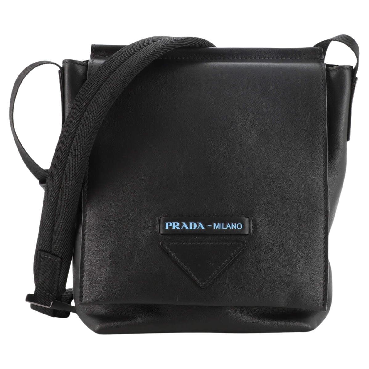 Prada Concept Flap Messenger Leather Small For Sale at 1stDibs