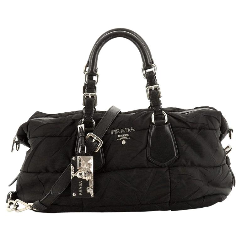 Prada Convertible Boston Bag Quilted Tessuto at 1stDibs